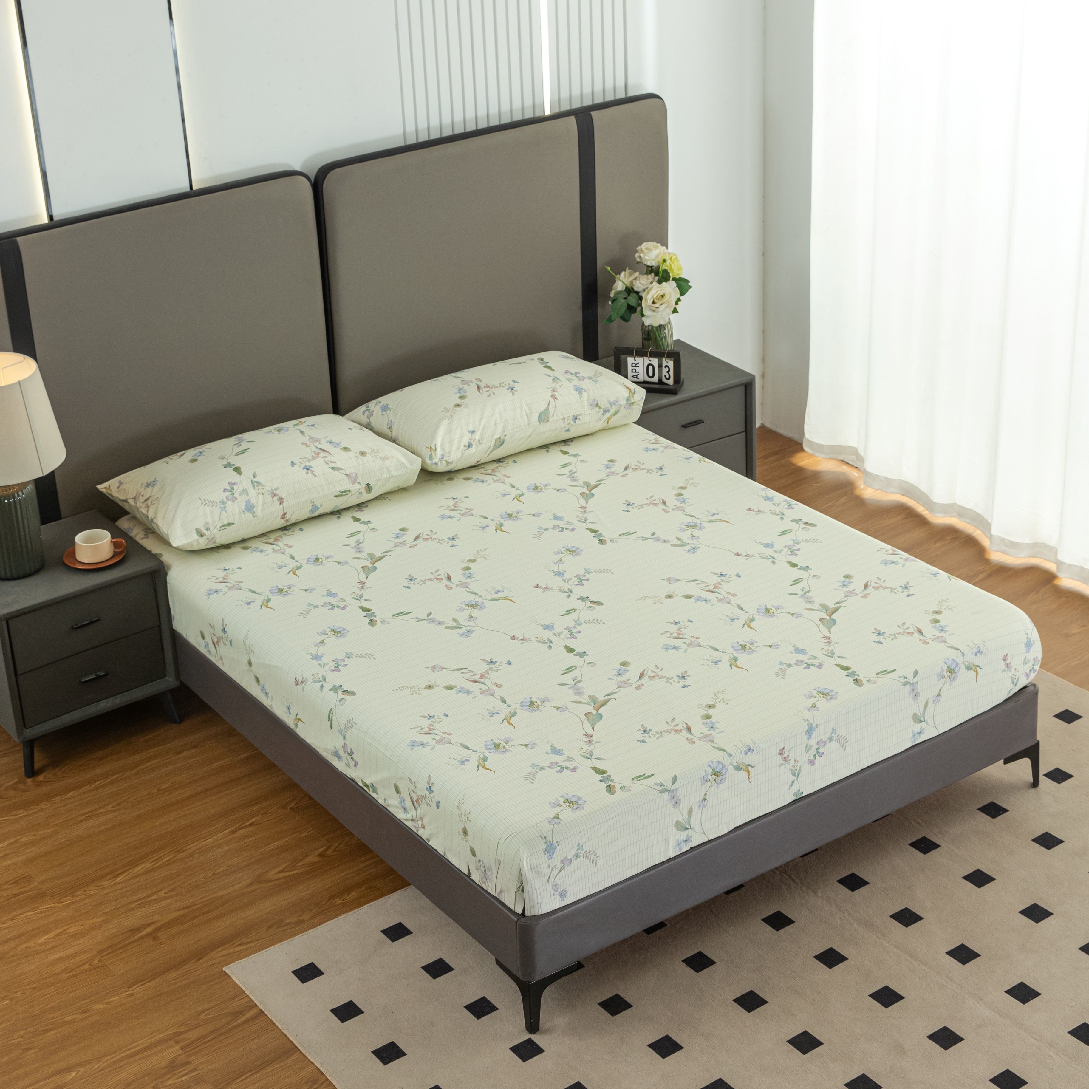 printed cotton silver anti emf conductive earthing grounding bed fitted ...